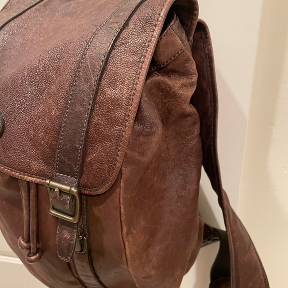Fossil | Bags | Fossil Distressed Large Backpack Unisex Brown | Poshmark
